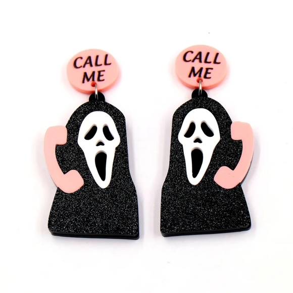 Jewelry | Halloween Earrings Horror Earrings Ghost Face Scream Dangle ...
